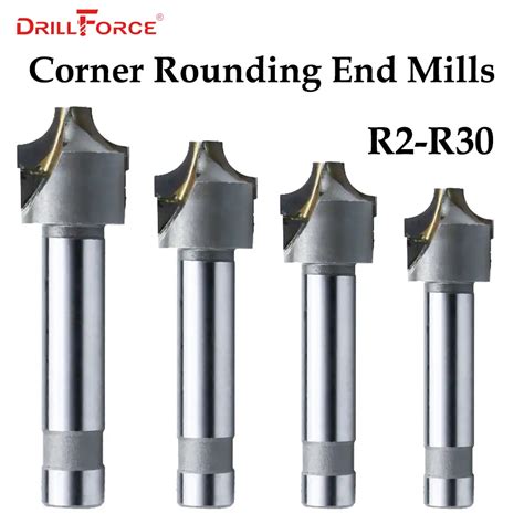 1pc 2 4flutes R2 R30 Cemented Carbide Corner Rounding End Mills Ball