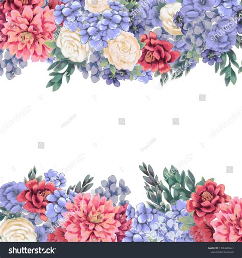 Floral Border Design Save Date Cards Stock Illustration Shutterstock