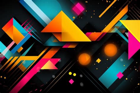 Premium Ai Image A Colorful Abstract Background With Geometric Shapes And Geometric Shapes