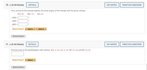 Solved Find Correct To The Nearest Degree The Three Angles