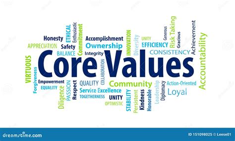 Core Values Line Icons Integrity Target Purpose And Strategy Trust Handshake Goal Vector