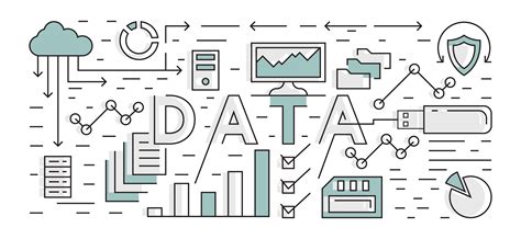 Data And Analytic Illustration Technology Background Flat Line Design