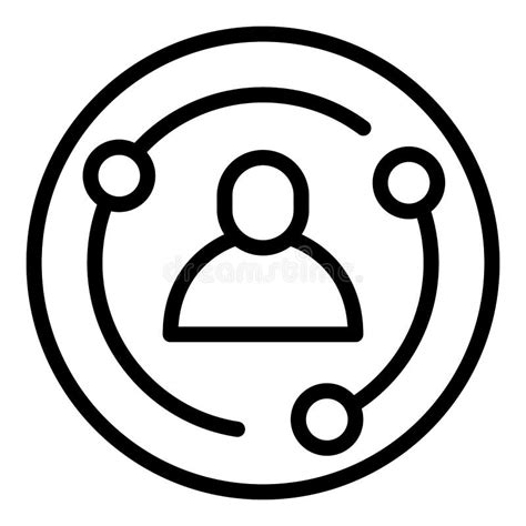 Data Customer Icon Outline Vector Business Client Stock Vector