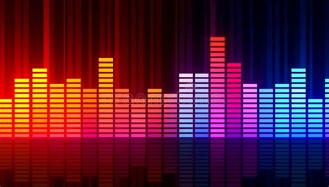 Audio Equalizer Bars Graphic Music Visualizer And Sound Design Tool Generative Ai Stock