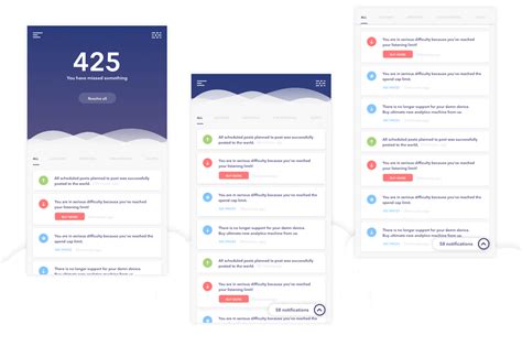 Notifications On Behance