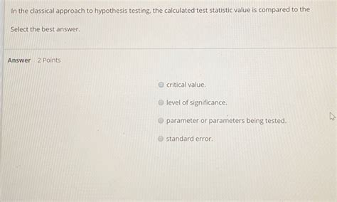 solved in the classical approach to hypothesis testing the