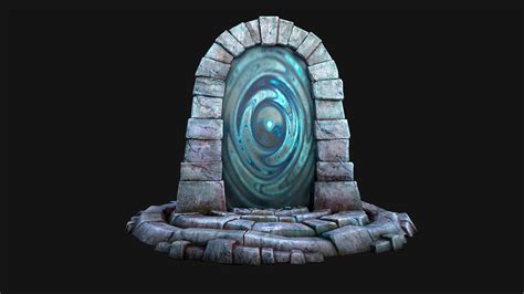 Portal Teleport Arch In The Ice Snow Arctic 3d Model By Dereza