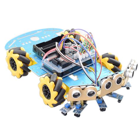Line Tracking Obstacle Avoidance Mecanum Wheel Robot For Arduino Starter Kit Smart Car With Ps2