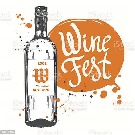 와인 리스트용 스케치 스타일로 병이 있는 벡터 일러스트레이션 고풍스런에 대한 스톡 벡터 아트 및 기타 이미지 고풍스런 공예