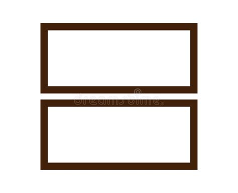 Rectangle Geometric Shapes Outline Stroke Brown Symbol Stock Vector Illustration Of Geometric