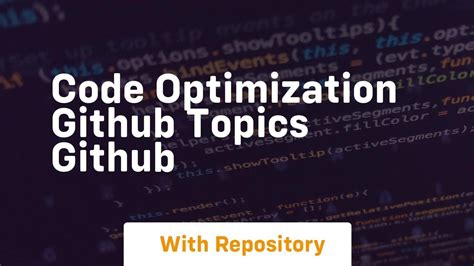 Code Optimization Github Topics Github Youtube