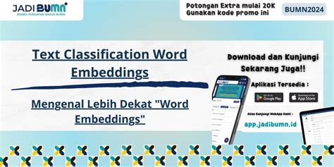 text classification word embeddings mengenal lebih dekat