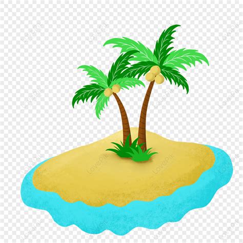 여름 일러스트 해변 풍경 섬 클립 아트바닷가대양 Png 일러스트 무료 다운로드 Lovepik