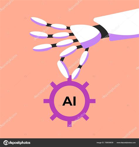 Automation Quality Control Artificial Intelligence Robot Tester Finds Looks Errors Stock Vector