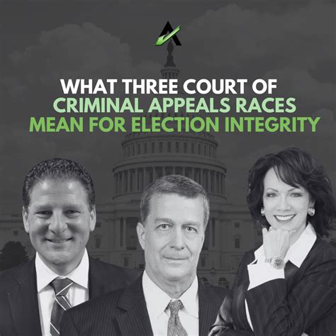 What Three Court Of Criminal Appeals Races Mean For Election Integrity Advancing Integrity