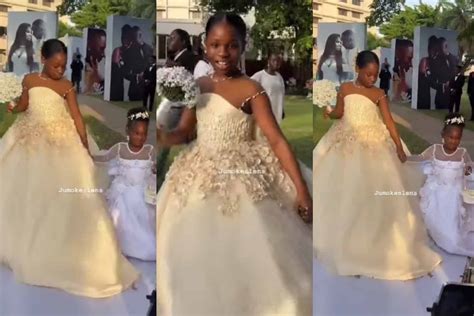 Imade Adeleke Charms Fans As Flower Girl