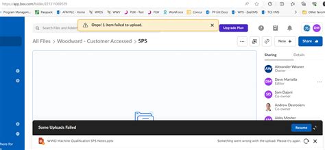 Unable To Upload File Box Support