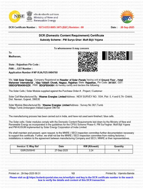 Dcr Domestic Content Requirement Certificate Subsidy Scheme Pm