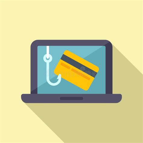 Laptop Data Phishing Icon Flat Vector Hacker Virus Stock Vector Illustration Of Download