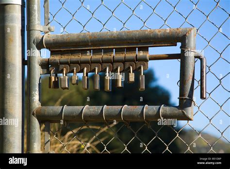 A True Lock Down Concept 9 Pad Locks Make This Gate To A Restricted