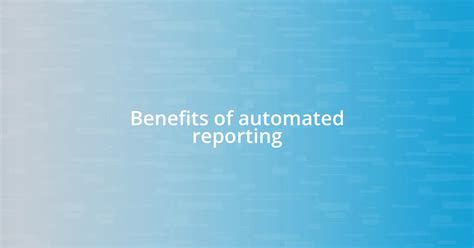 My Insights Into Automated Reporting 20 Trivia Questions And Answers