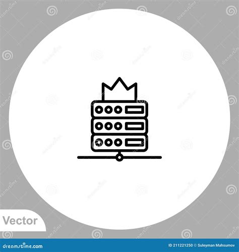 Server Vector Icon Sign Symbol Stock Vector Illustration Of Computing Isolated 211221250
