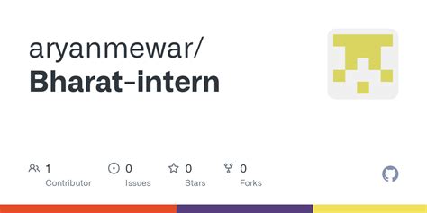 Github Aryanmewar Bharat Intern