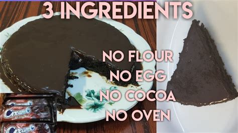 3 Ingredients Chocolate Cake In Lock Downcream O Cake No Oven Youtube