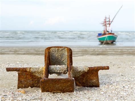 Rust Anchor On The Beach Stock Photo Image Of Port Rust 31168838