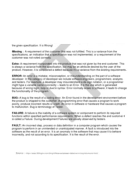 SOLUTION What Is A Software Fault In Testing Studypool