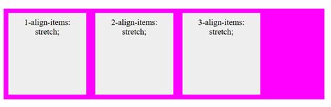 Align Items Flex Start Flex End Baseline Stretch Center