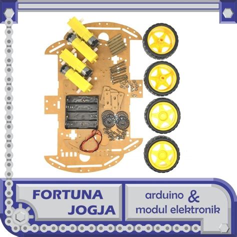 Jual 4wd Smart Car Chasis Kit Diy Arduino Robot Kota Depok Surya