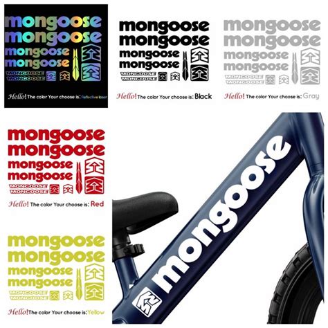 Mongoose ชุดกรอบจักรยาน Decals สติกเกอร์ Mtb เพิ่มเติมสีไวนิล Lazada