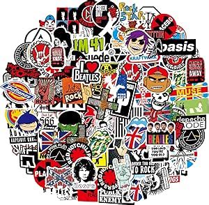 Exin Dehcen 204 Pezzi Adesivi Stickers Band Vintage Rock Band Classici