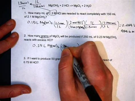 Solution Stoichiometry Problems Worksheets Library