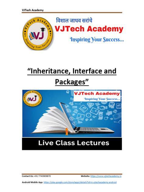 Unit Iii Inheritance Interface And Paces Pdf Programming Constructor Object Oriented