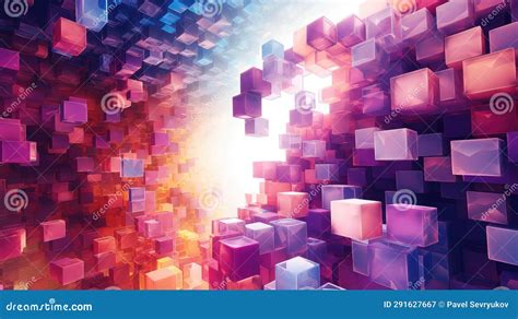 Abstract Voxel Artificial Cubes Stock Illustration Illustration Of Abstract Voxel Artificial Cubes Stock Illustration Illustration Of