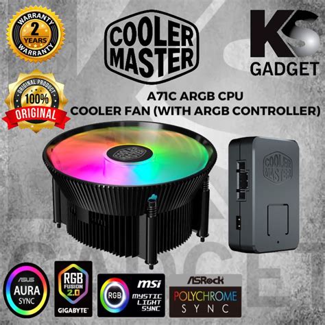 Cooler Master A71c Argb Cpu Cooler Fan With Argb Controller Support