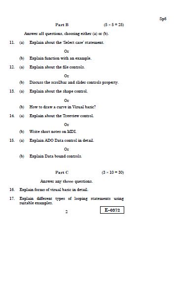 Alagappa University B C A Computer Application VISUAL PROGRAMMING APRIL