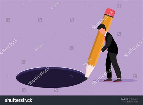 Character Flat Drawing Man Making Circle Stock Vector Royalty Free Shutterstock