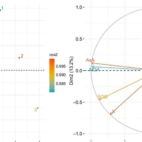 Score A And Loading Plot B Of Principal Component Analysis Pca On Download Scientific