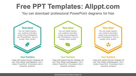 Hexagonal Text Box PowerPoint Diagram Template Slidesgo Templates