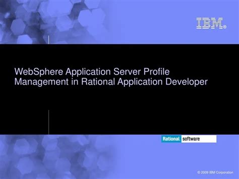 Ppt Websphere Profile Management In Rational Application Developer