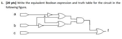 Solved 20 Pts Write The Equivalent Boolean Expression And