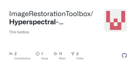 Github Imagerestorationtoolbox Hyperspectral Deblurring And Destriping This Toolbox
