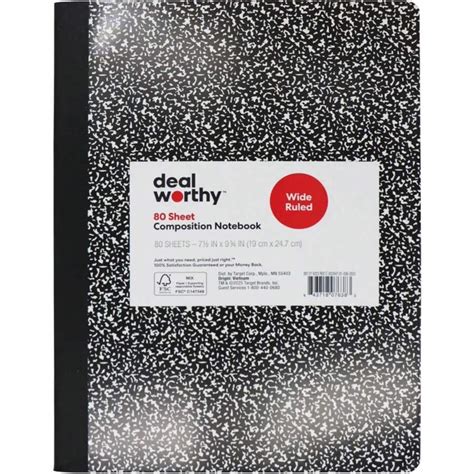 Back To School Composition Book Wide Ruled Dealworthy ™ Shein Usa