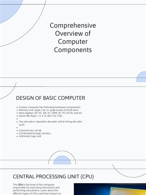 Slidesgo Comprehensive Overview Of Computer Components