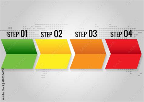 Vector Timeline Infographic Template With Arrow Flowchart Workflow Or Process Infographic