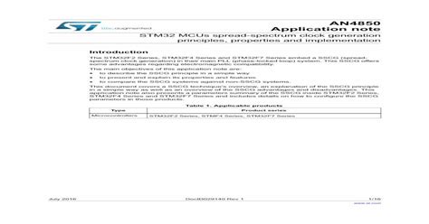 pdf stm32 mcus spread spectrum clock generation principles · pdf filestm32 mcus spread
