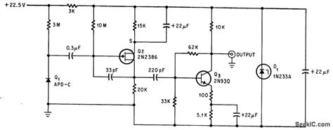 Junction Diode Alpha Detector Power Supply Circuit Circuit Diagram